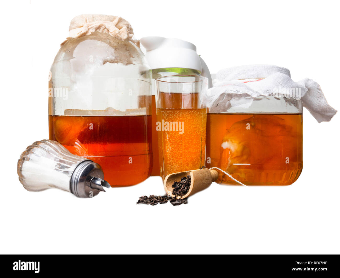 Kombucha bottle fermented tea Cut Out Stock Images & Pictures - Alamy