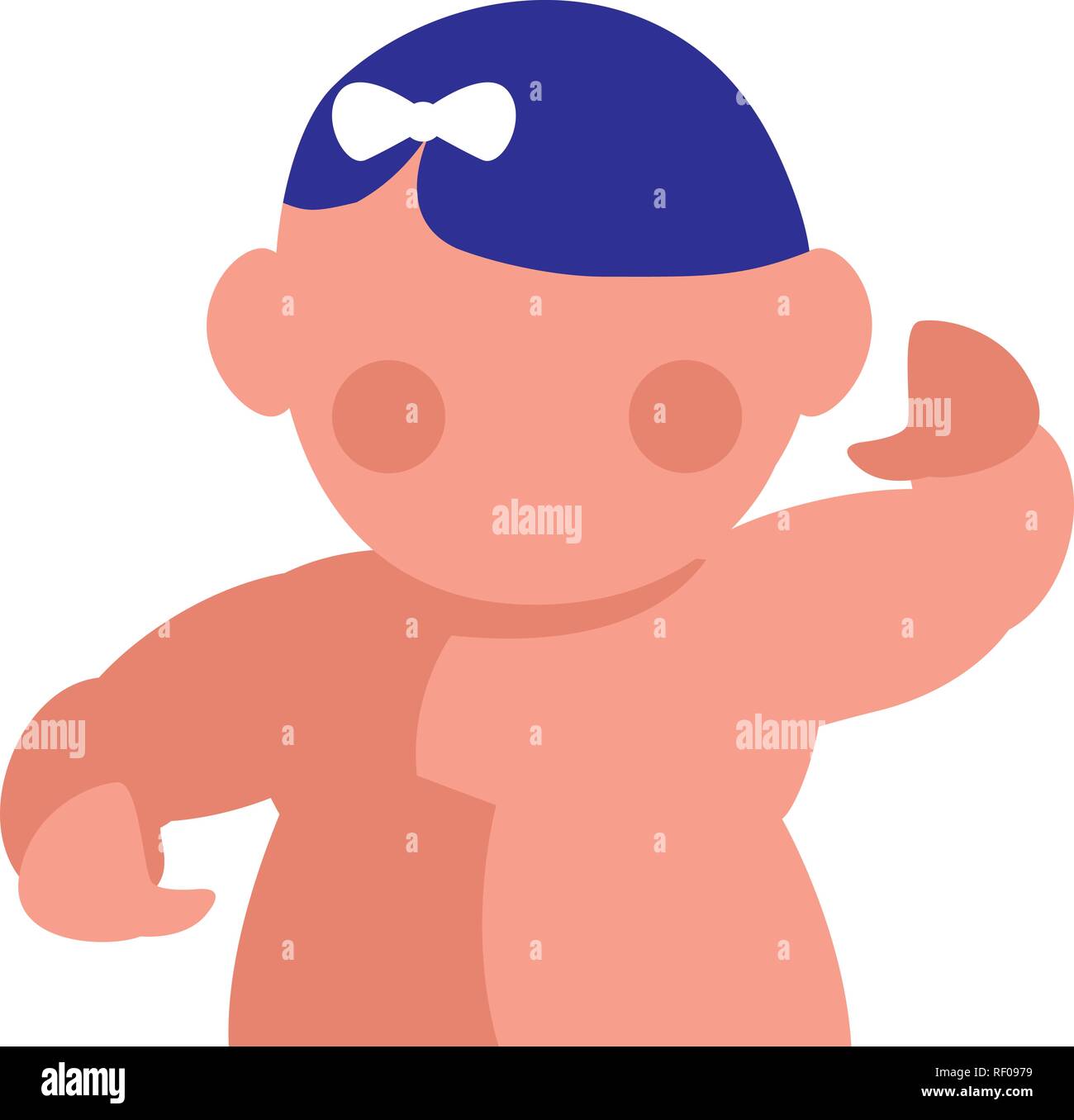cute little girl baby character vector illustration design Stock Vector ...
