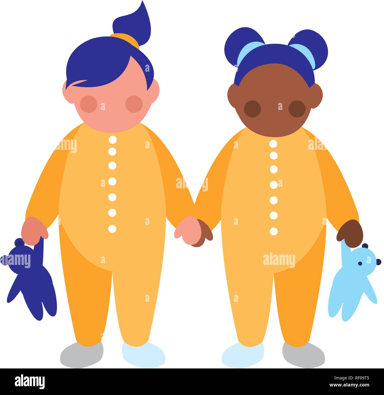 Two African Sisters Stock Vector Images Alamy 8684