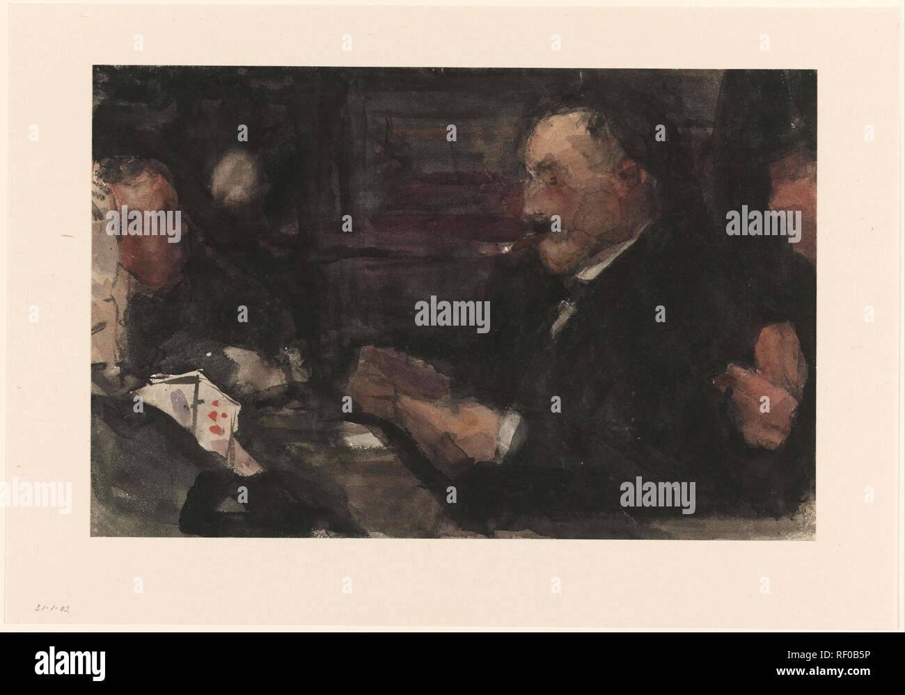 Meeting gentlemen in cafe. Draughtsman: Isaac Israels. Draughtsman ...