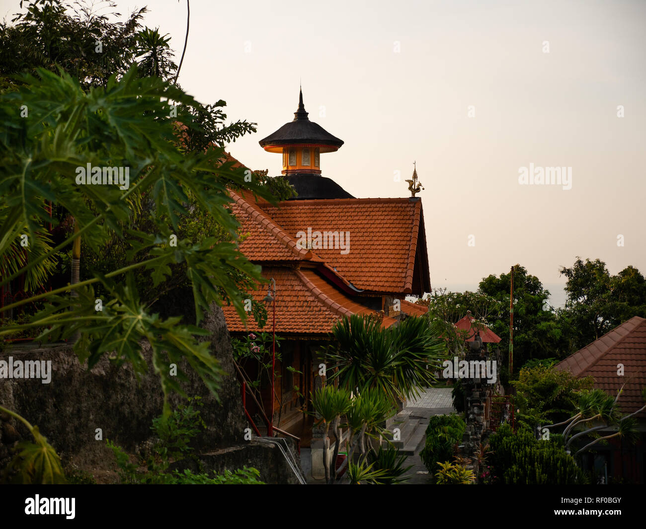 buddhist temple Brahma Vihara Arama with statues gods. balinese temple ...