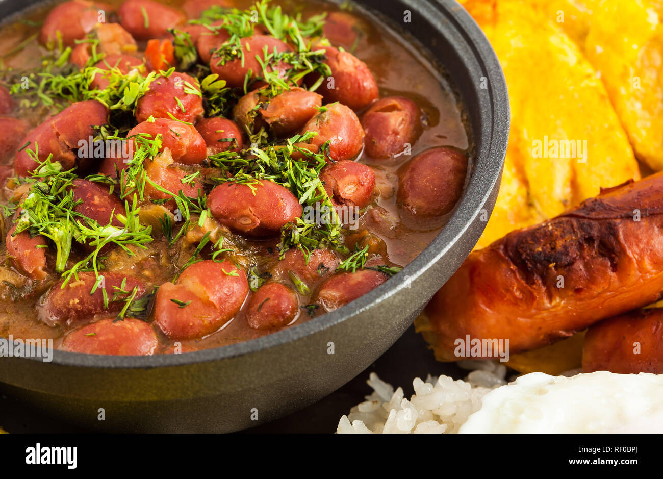 Traditional Colombian dish called Bandeja Paisa: a plate typical of ...