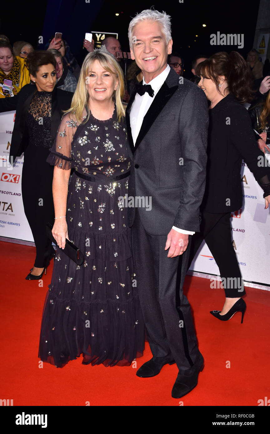 Phillip Schofield and Stephanie Lowe attending the National Television ...