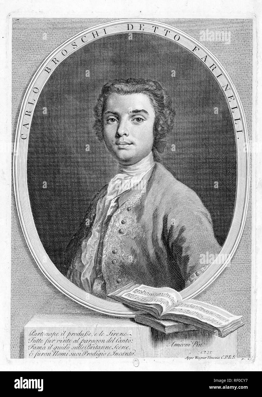 CARLO FARINELLI (1705-1782) Italian castrato singer Stock Photo - Alamy
