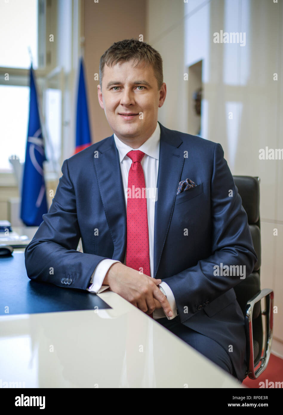 Czech Foreign Minister Tomas Petricek poses for the photographer in the ...