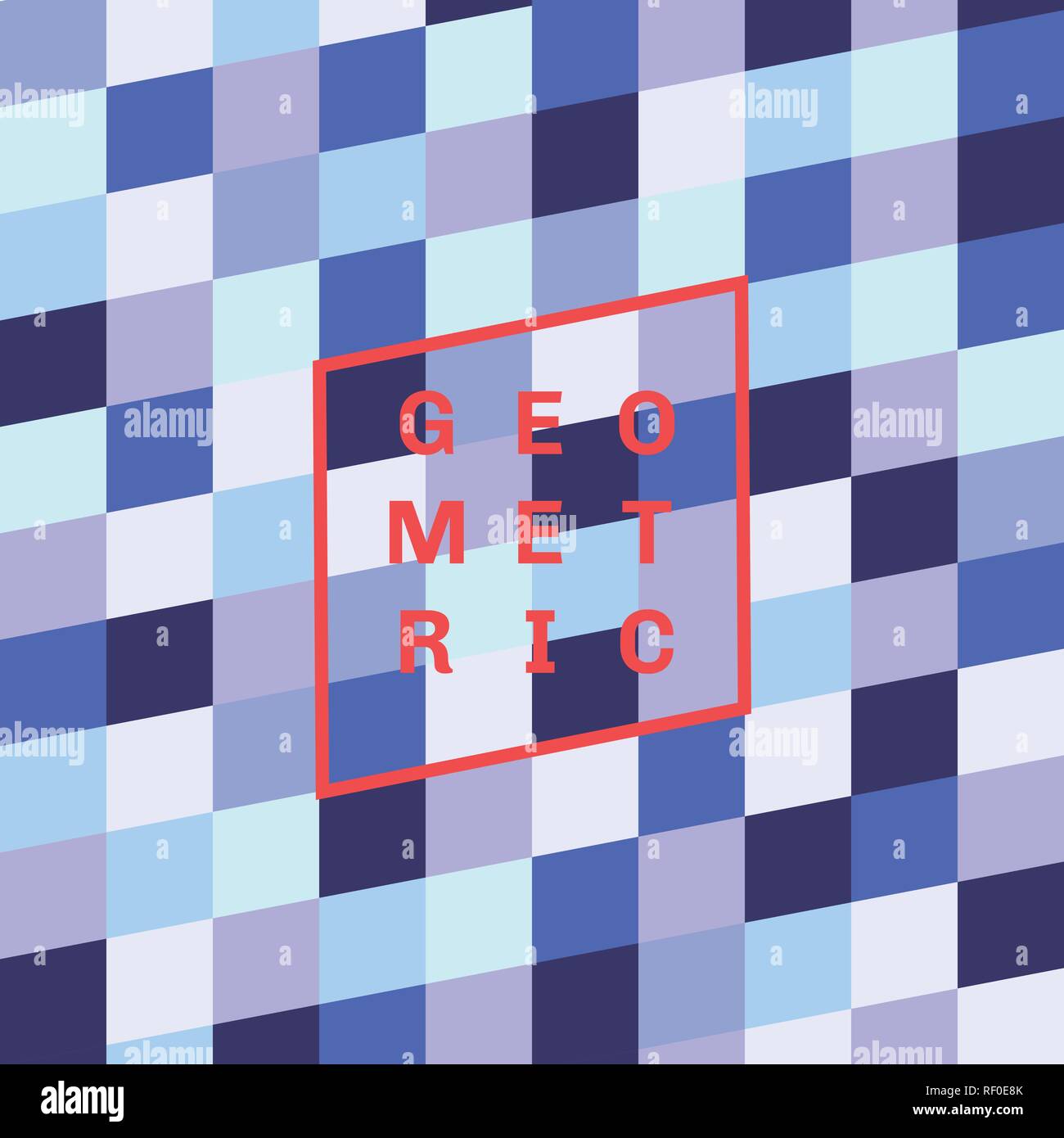 Abstract geometric square pattern blue tone background. Modern futuristic colorful trendy ...