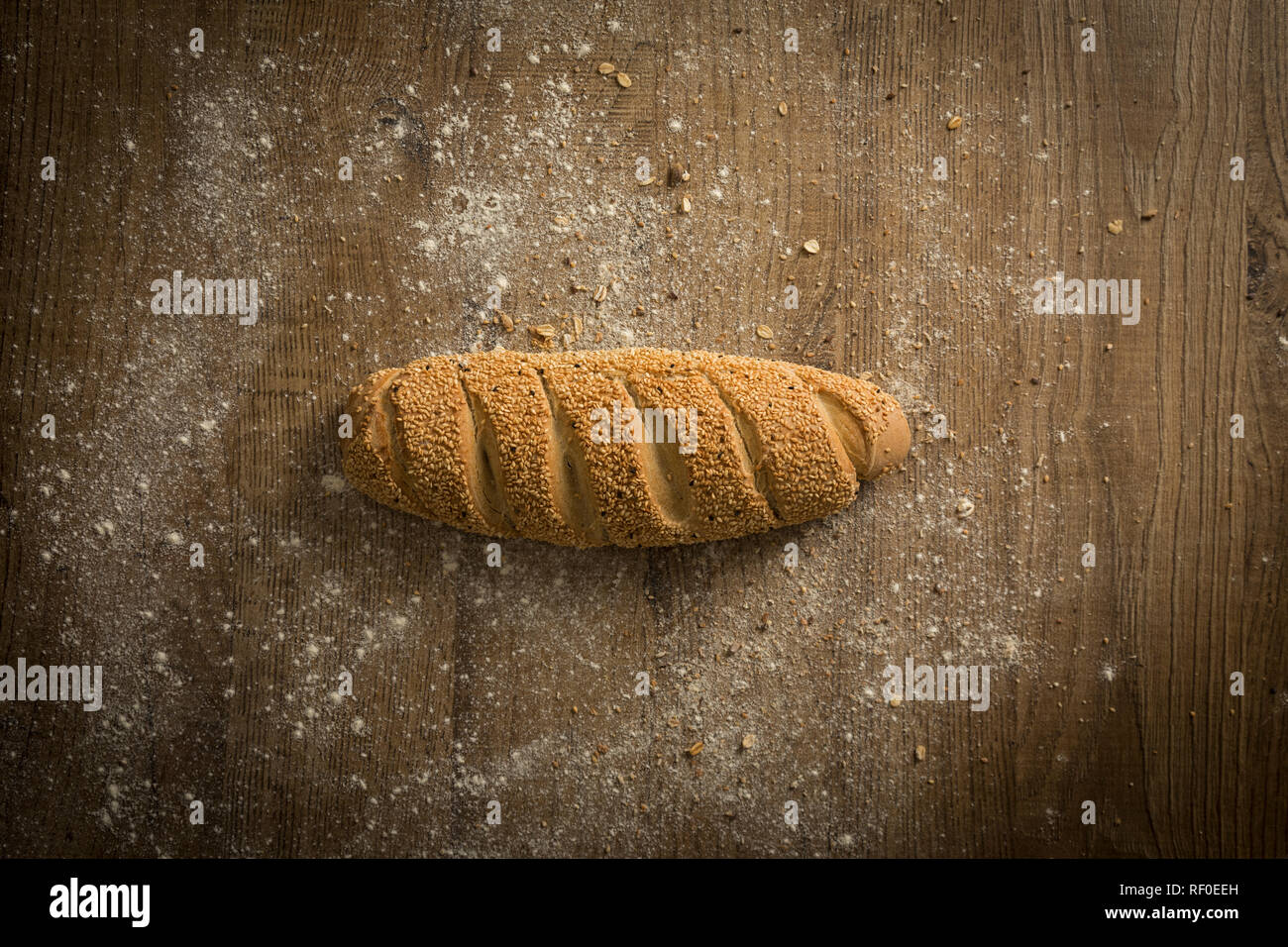 Bread top view Stock Photo - Alamy
