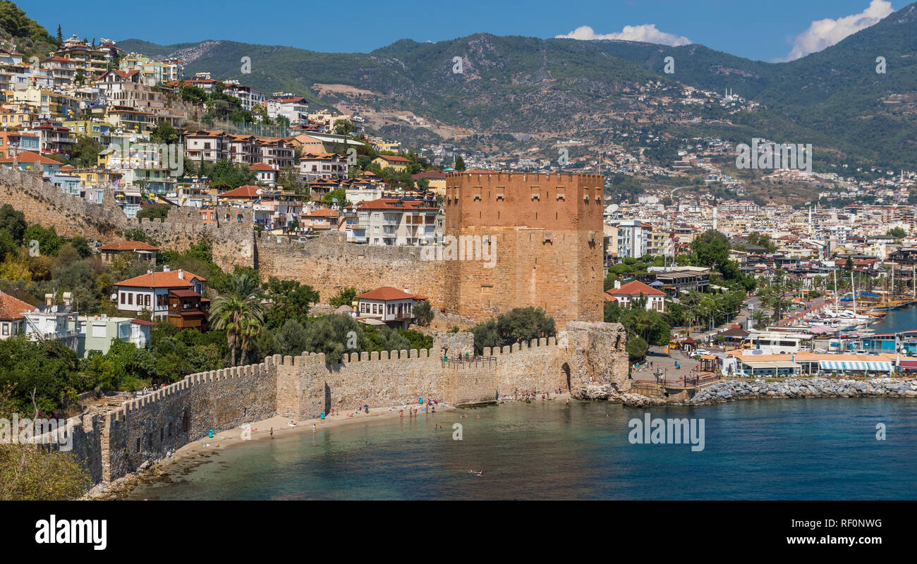Alanya, Turkey - a famous beach resort, the city of Alanya presents ...