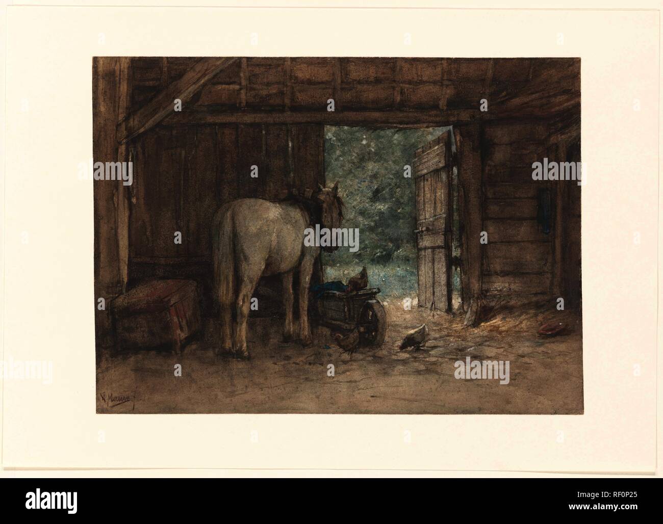 Horse stable drawing hi-res stock photography and images - Alamy