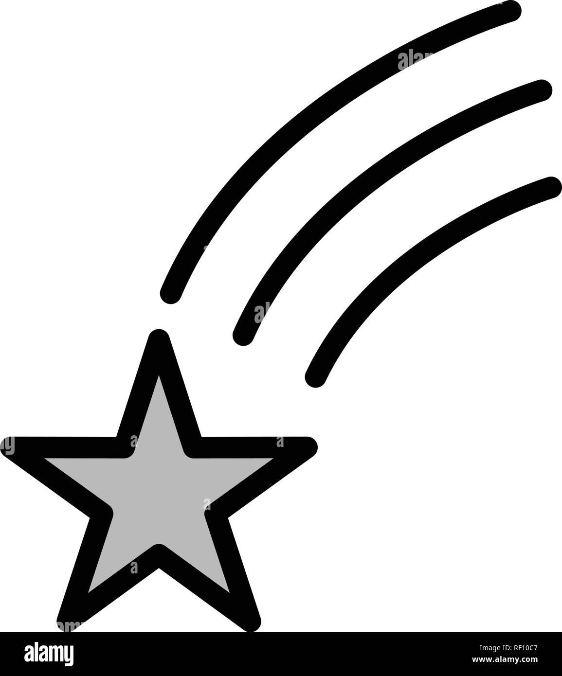 Falling Star Vector Icon Sign Icon Vector Illustration For Personal And ...