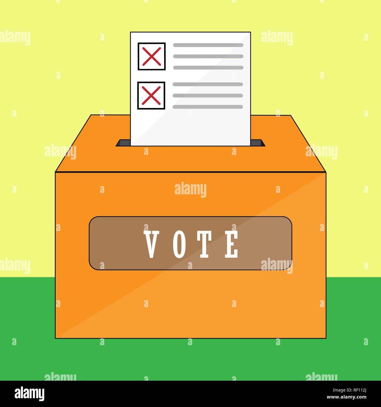 Hand mark vote ballot Stock Vector Images - Alamy