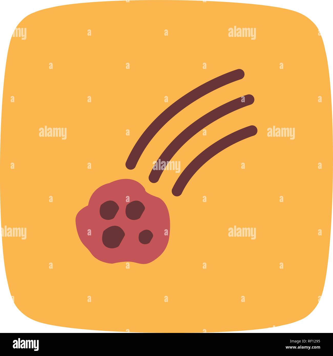 Falling Meteorite Vector Icon Sign Icon Vector Illustration For ...