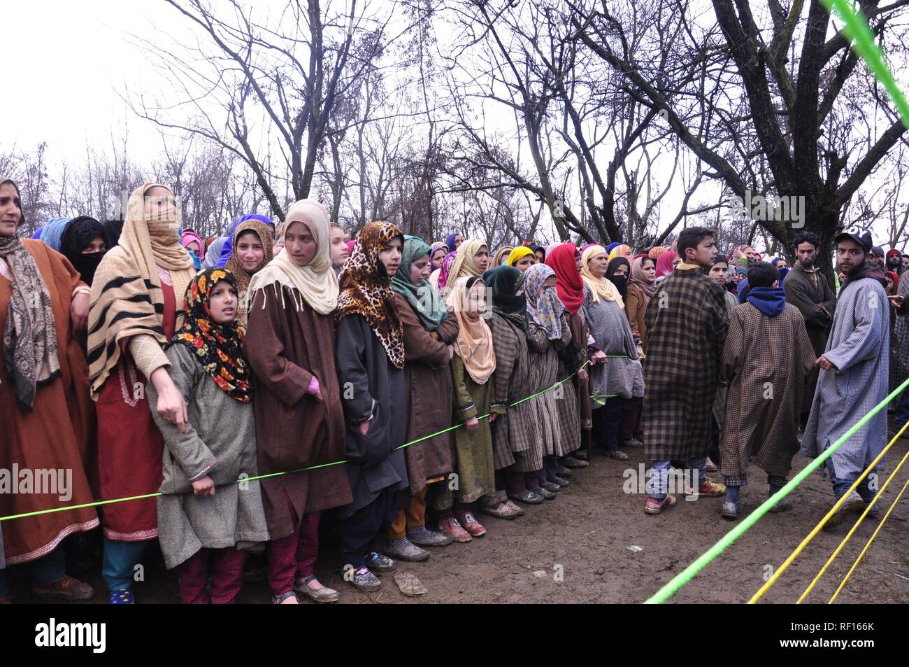 Shopian, India. 23rd Jan, 2019. There were 30 rounds of funeral prayers ...