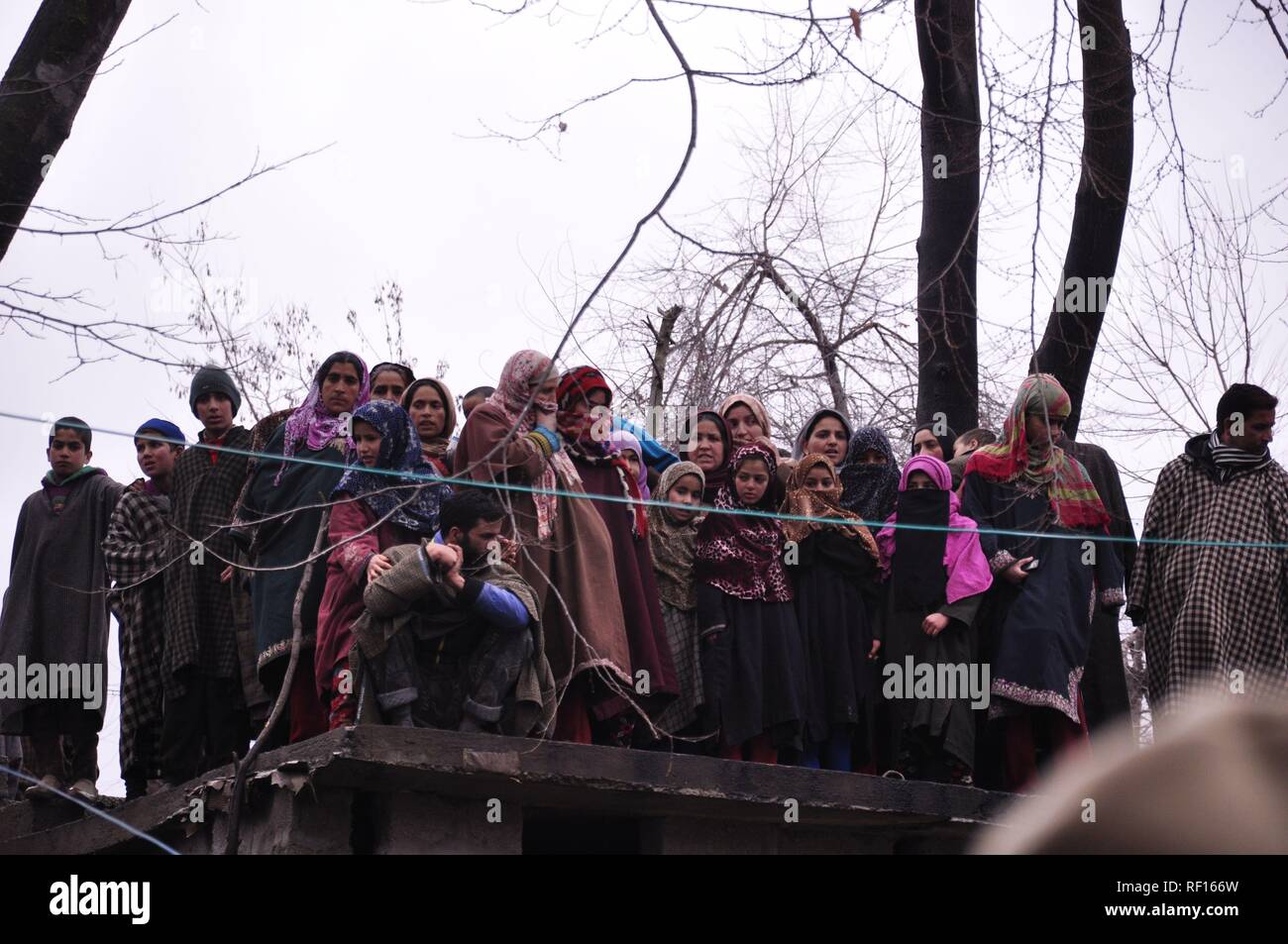 Shopian, India. 23rd Jan, 2019. There were 30 rounds of funeral prayers ...