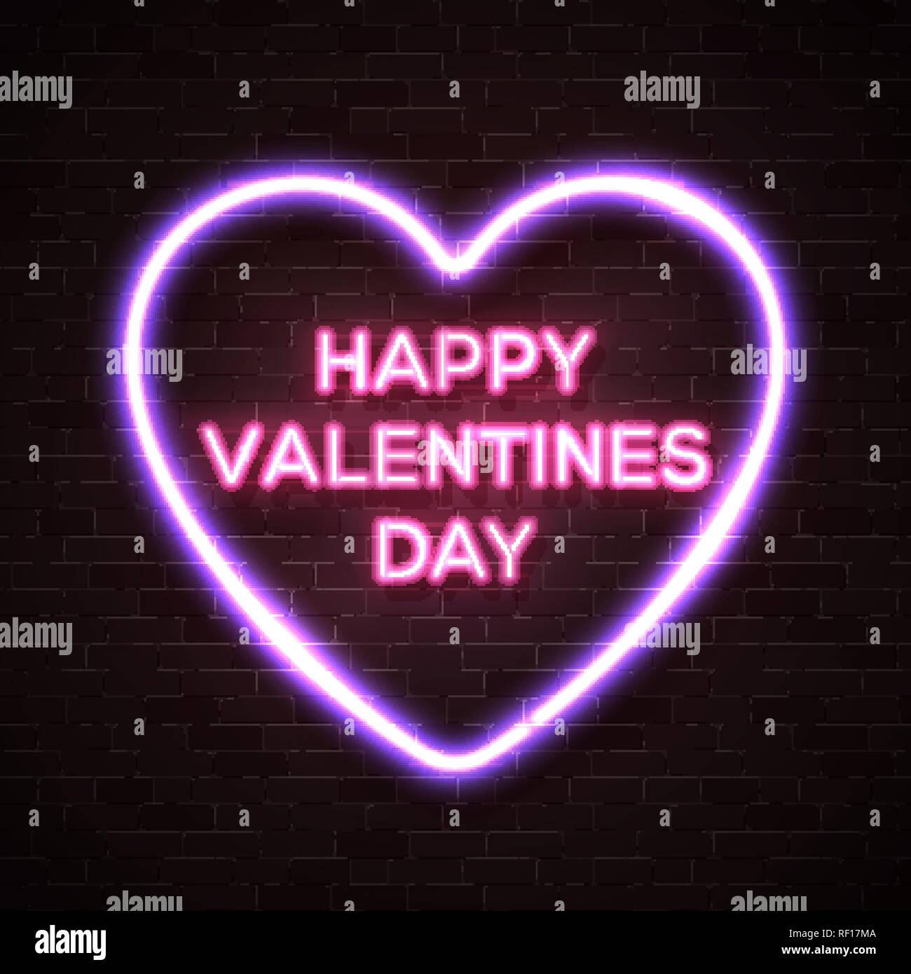 Heart in neon color on Stock Vector Images - Alamy