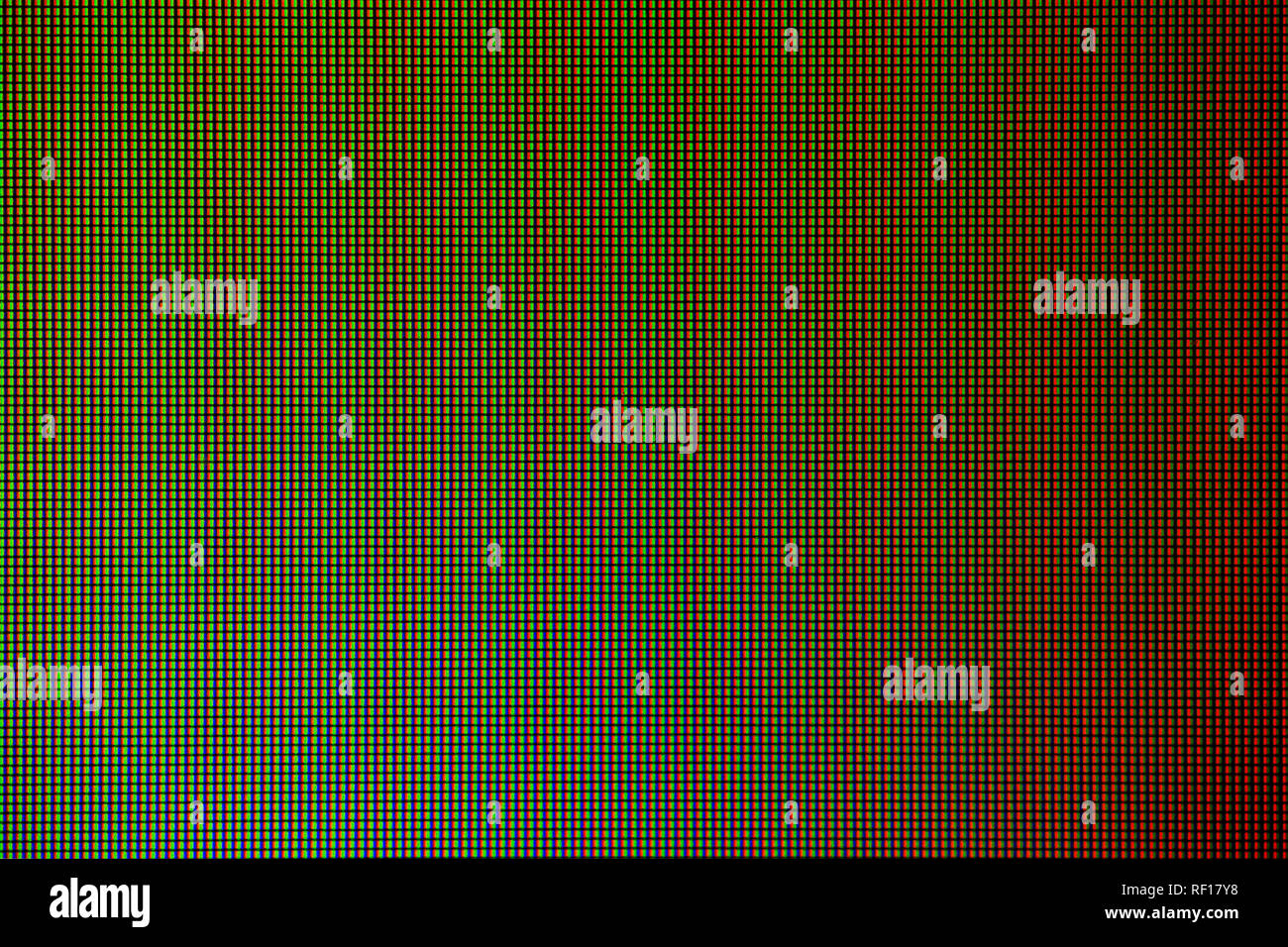 LED lights from computer monitor screen display panel for graphic ...