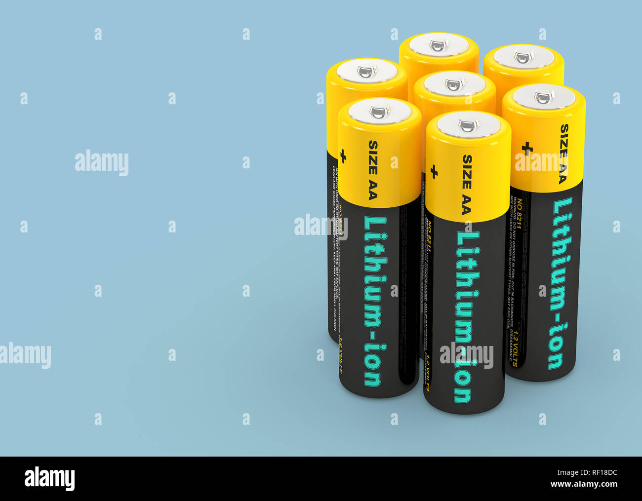 Lithium-ion Batteries - 3D Rendering Stock Photo - Alamy