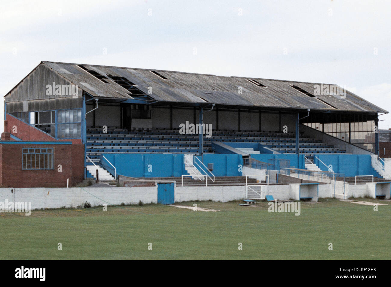 The main stand at Frickley Athletic FC Football Ground, Westfield Lane ...