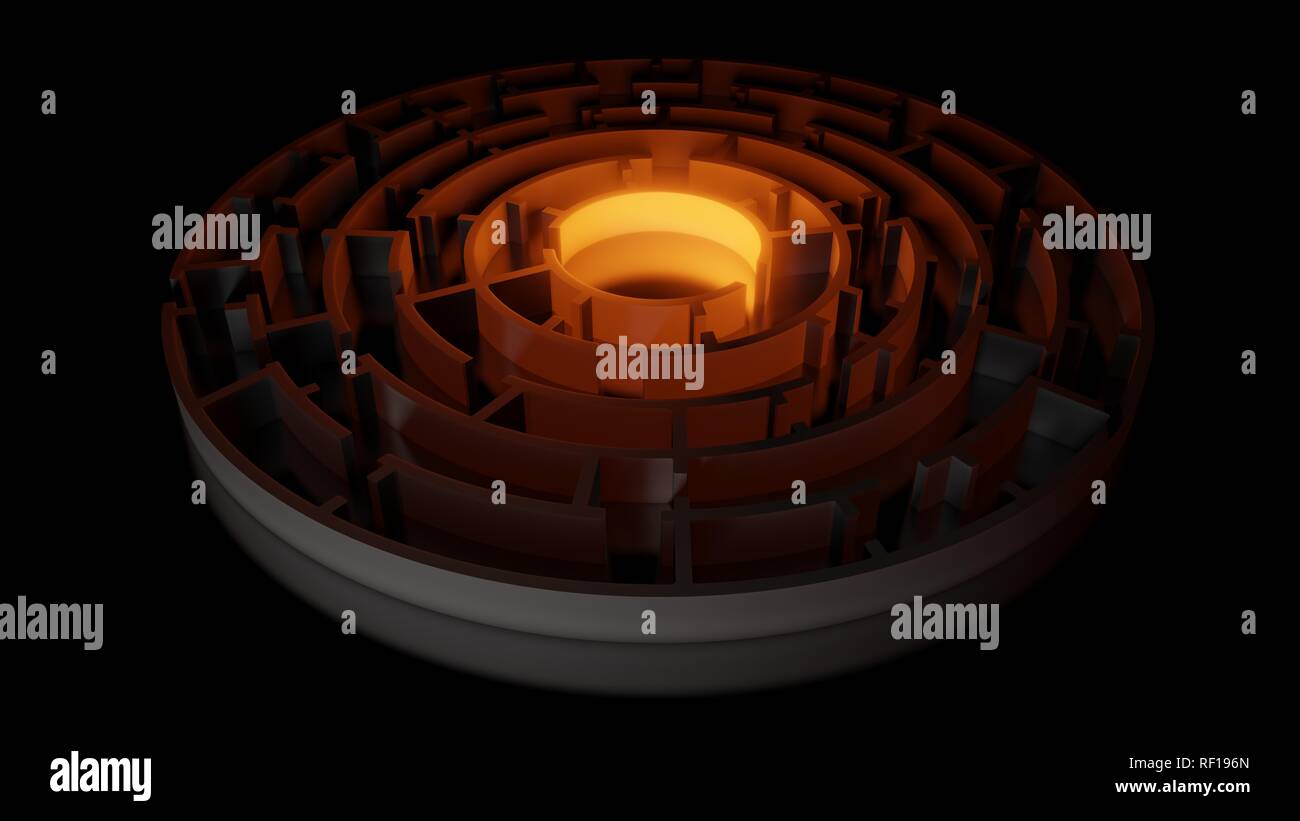 3d rendering stone maze hi-res stock photography and images - Alamy