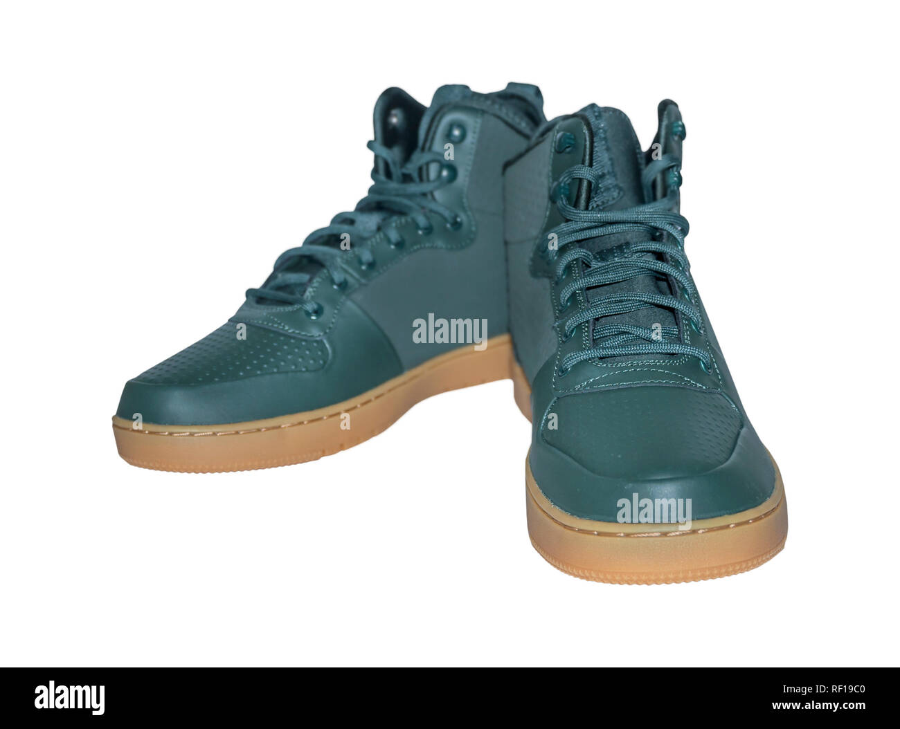 Two fashion modern sport fitness snickers for training isolated on ...