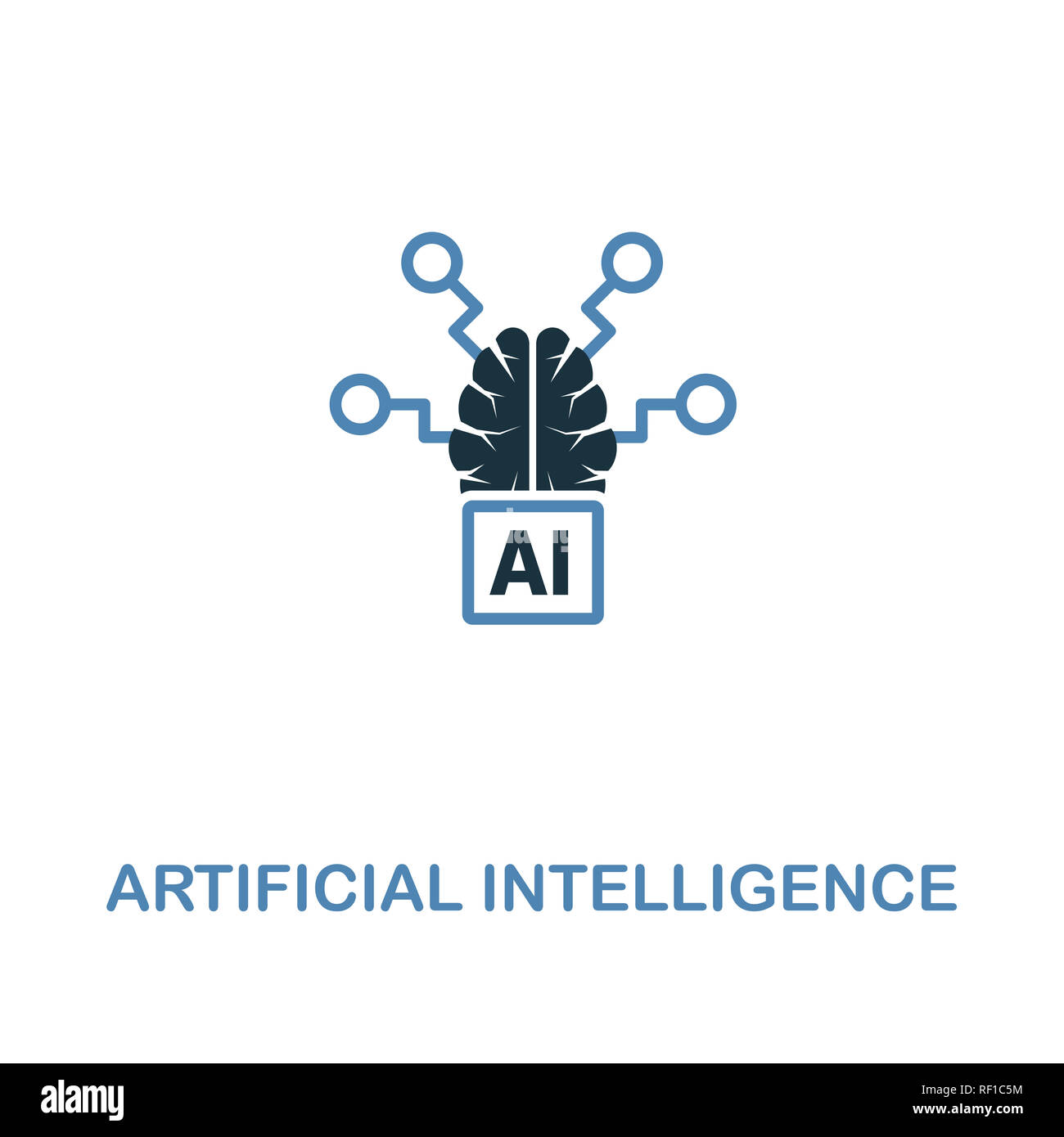 Artificial Intelligence icon in two colors design. Premium style design ... Artificial Intelligence icon in two colors design. Premium style design ...