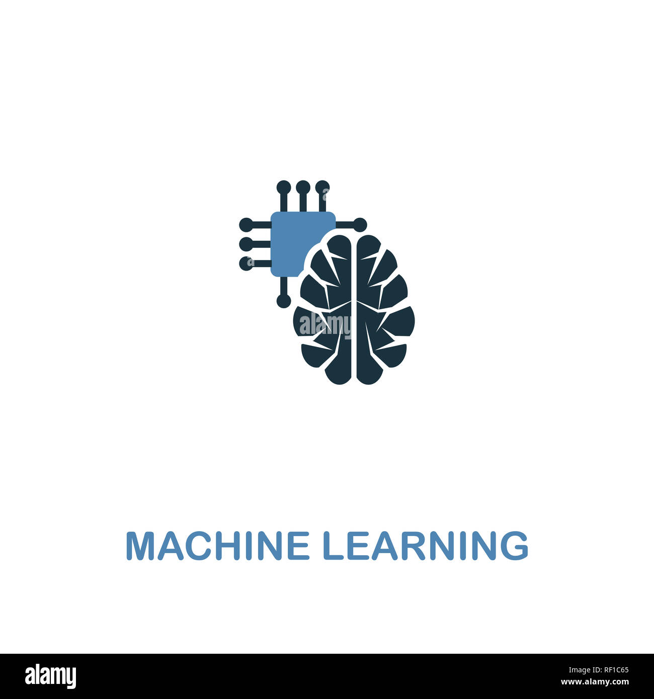 Machine Learning icon in two colors design. Premium style design from ...