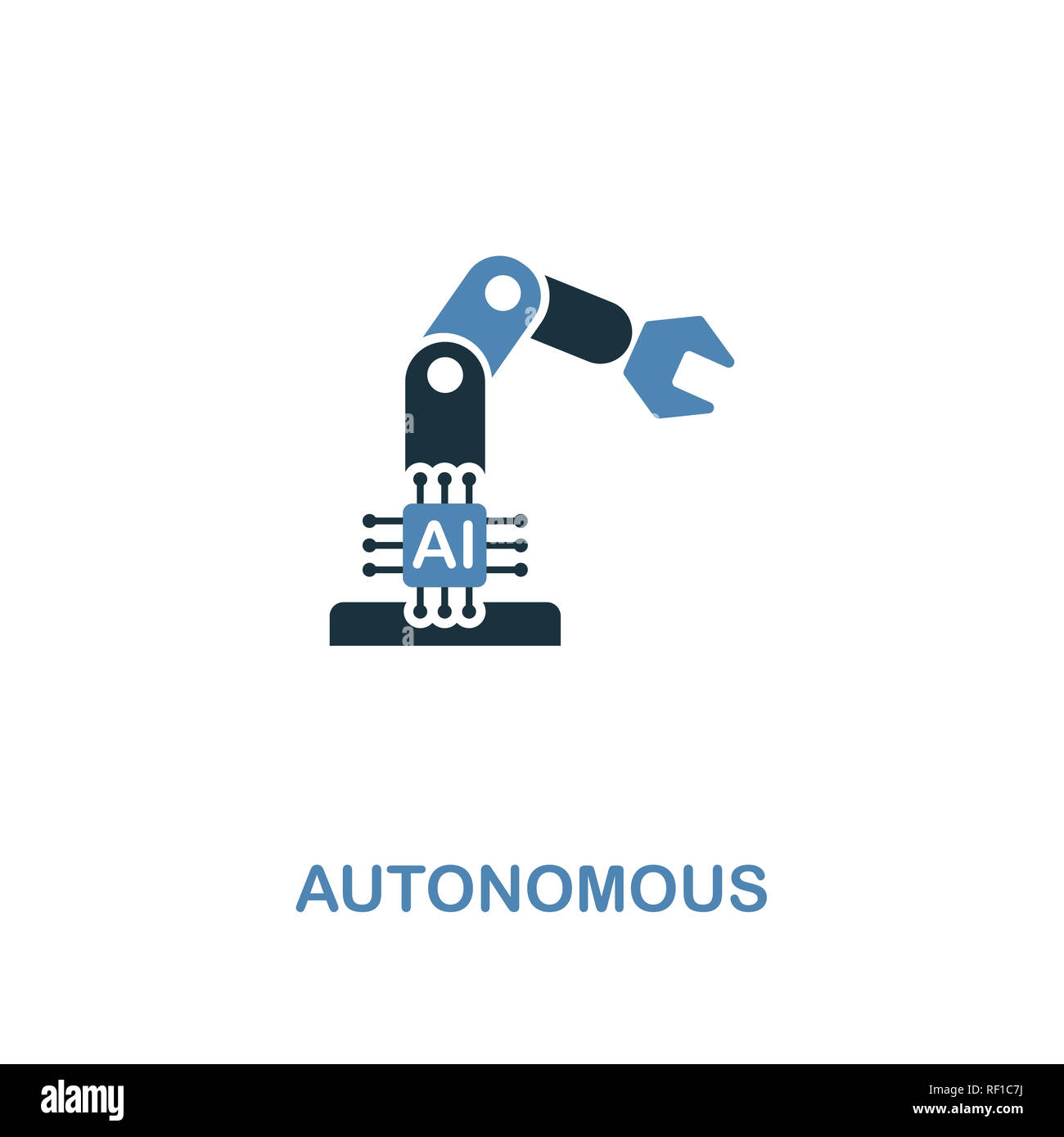 Autonomous icon in two colors design. Premium style design from artificial intelligence ...