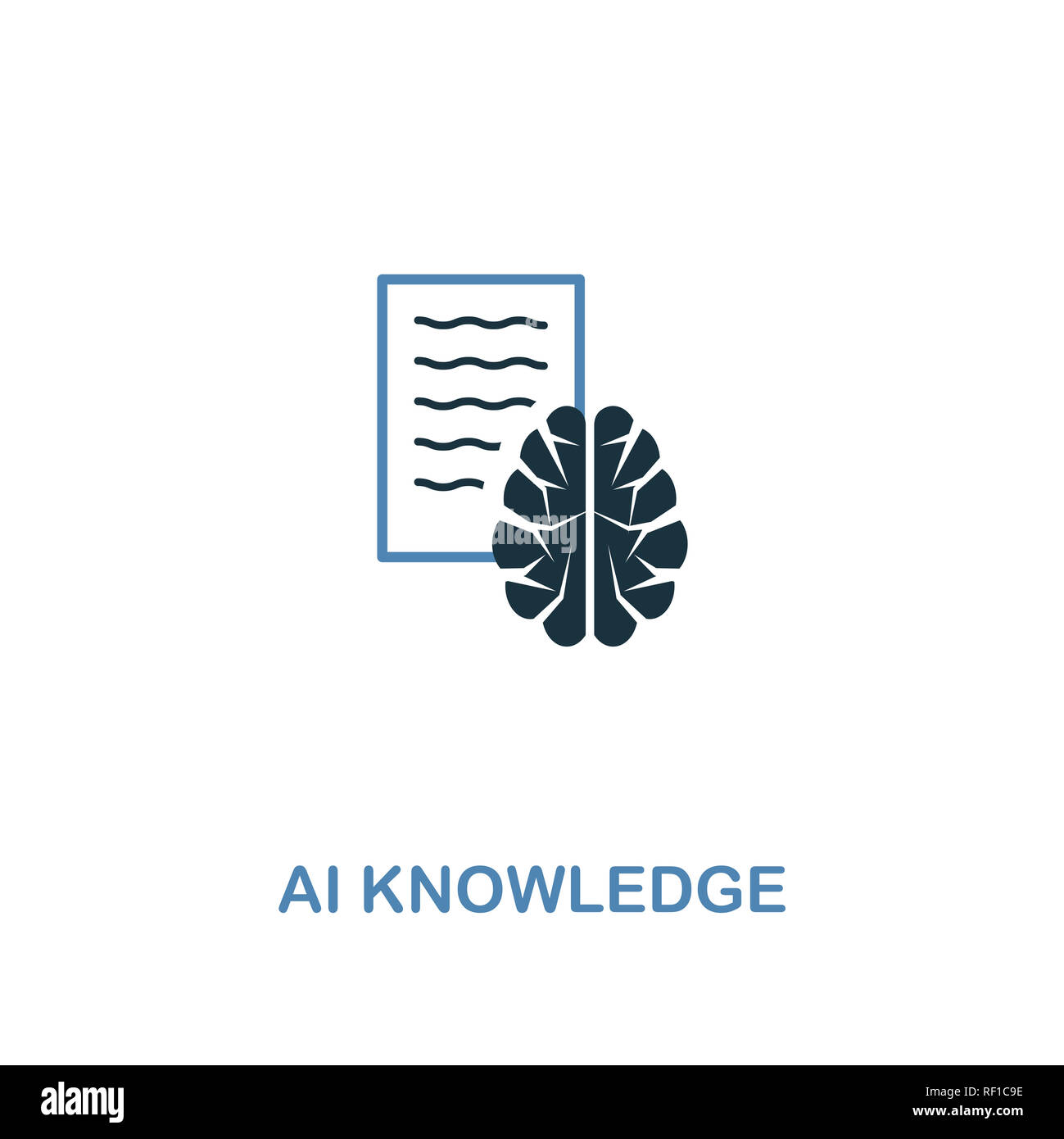 Ai Knowledge icon in two colors design. Premium style design from artificial intelligence ...