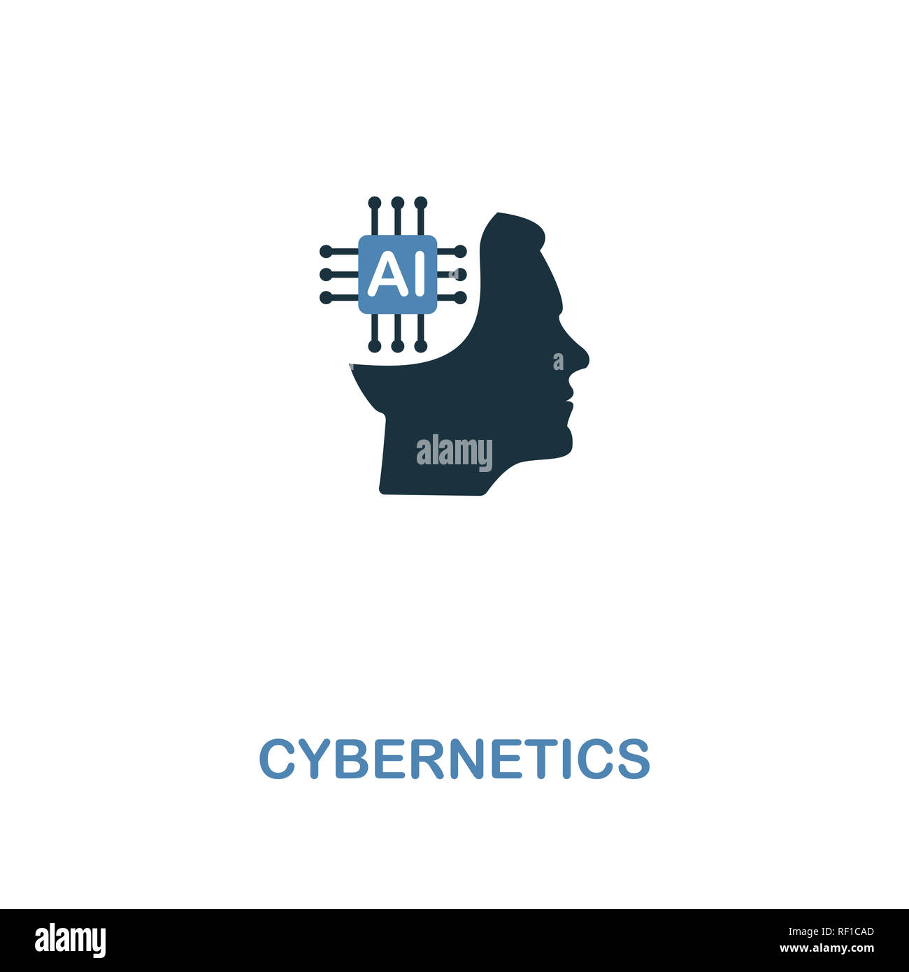 Cybernetics icon in two colors design. Premium style design from ...