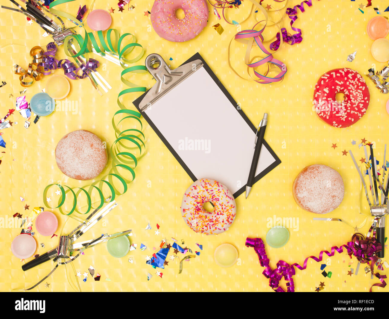 great, effect yellow carnival background with different carnival things ...