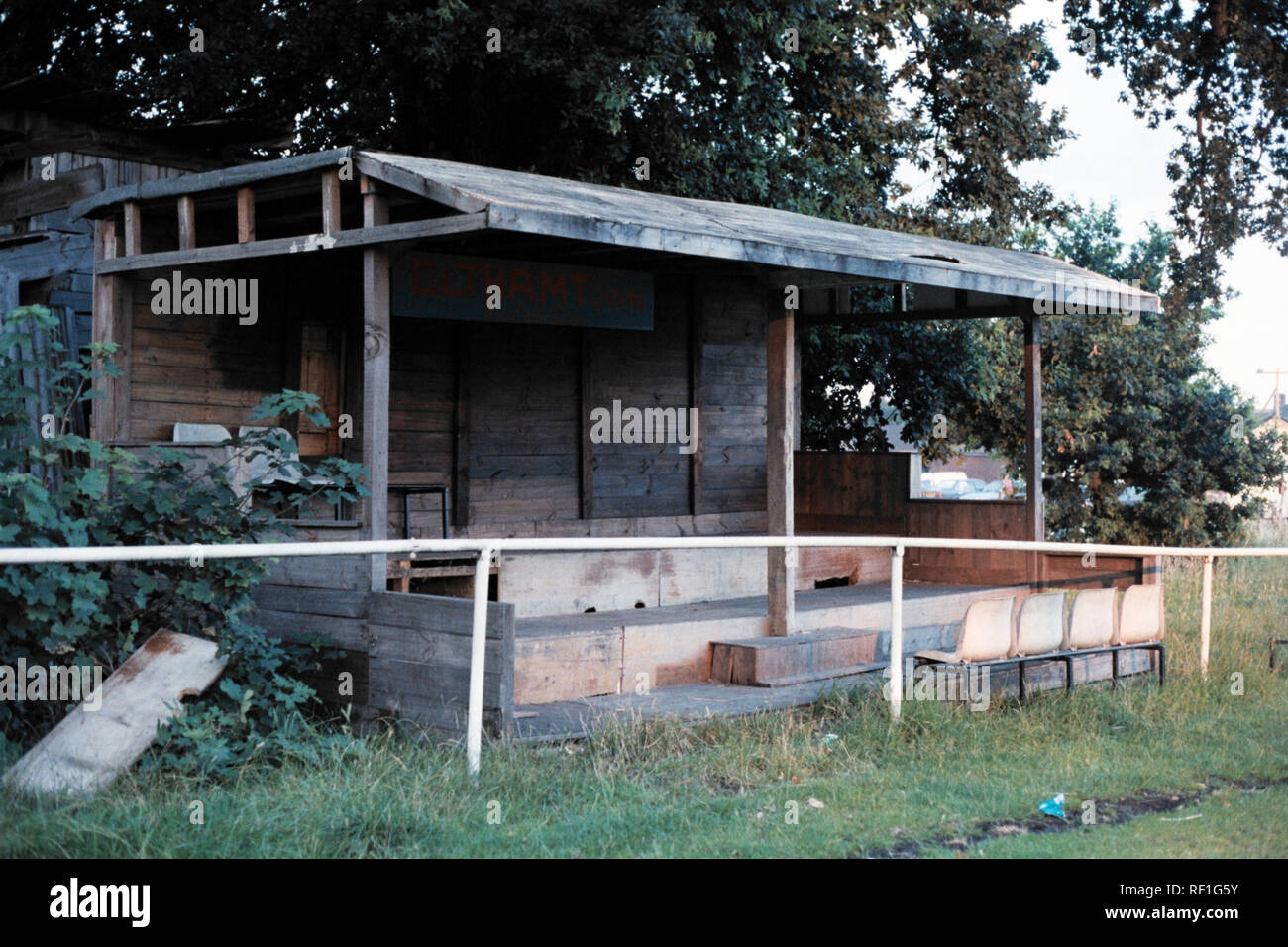 Covered area at Eltham Town FC Football Ground, Green Lane, Eltham ...
