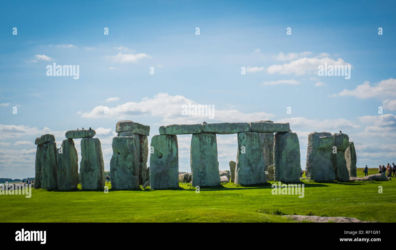 Stonehenge unesco world heritage site on sunny day, Salisbury in ...