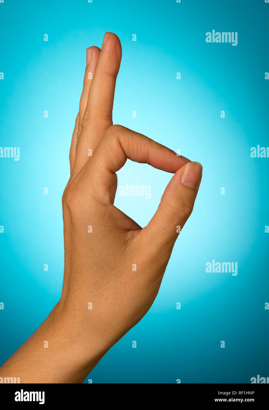 MUDRA is a hand position for meditation and yoga Stock Photo - Alamy
