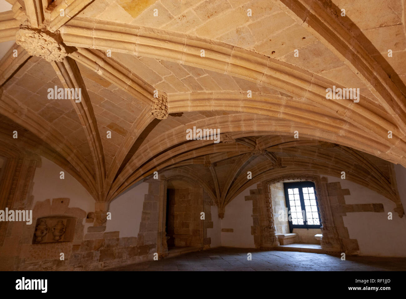 Vaulted ceiling room that used to be the sacristy of the church. Its ...
