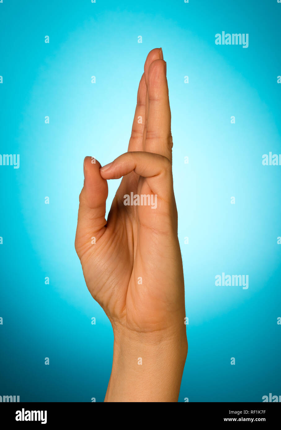 MUDRA is a hand position for meditation and yoga Stock Photo - Alamy