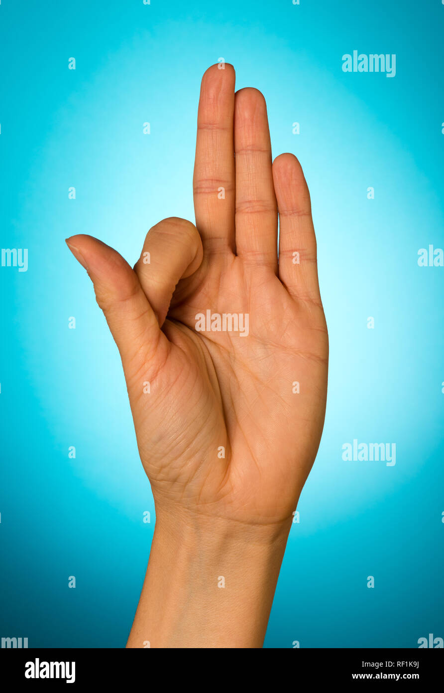 MUDRA is a hand position for meditation and yoga Stock Photo - Alamy