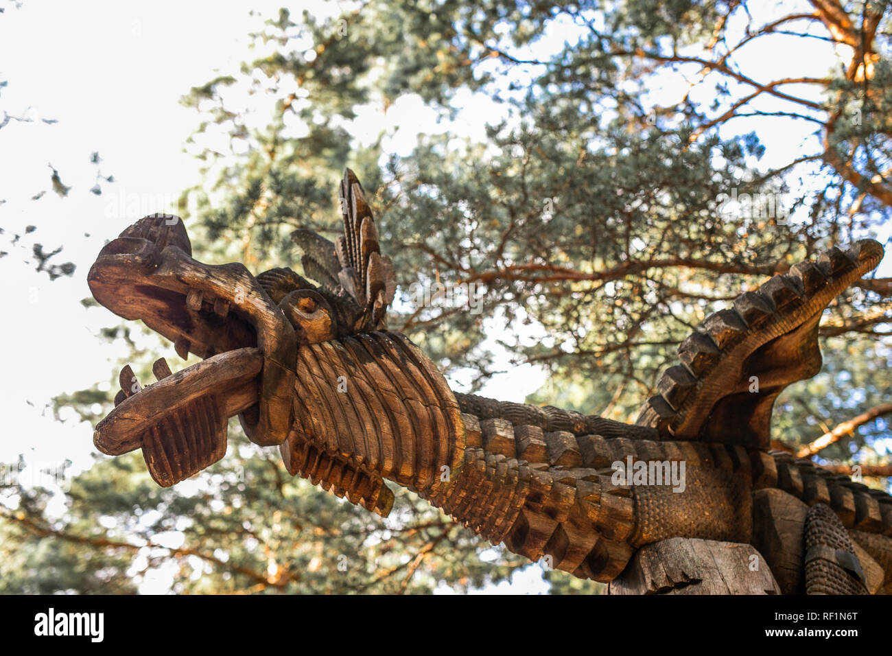 JUODKRANTE, LITHUANIA - AUGUST, 2018: Traditional Lithuanian Raganu ...