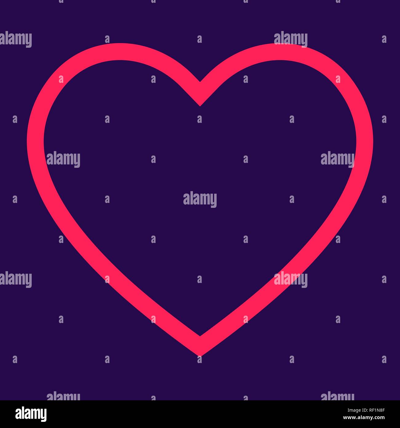 Linear heart icon, outline love icon. Isolated vector illustration on ...