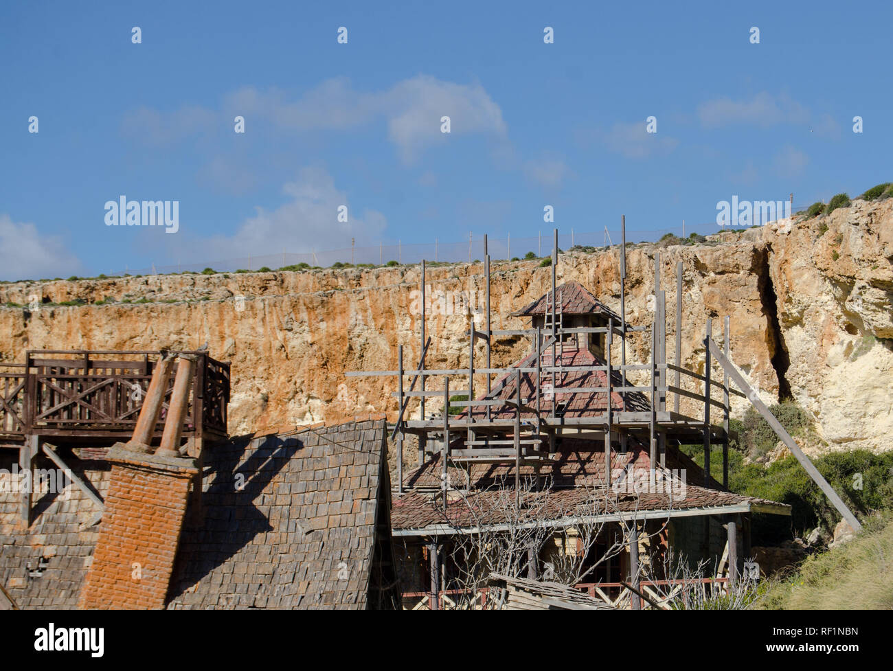 Mellieha, Malta, 30 december 2018 - Rough house in Popeye village movie ...