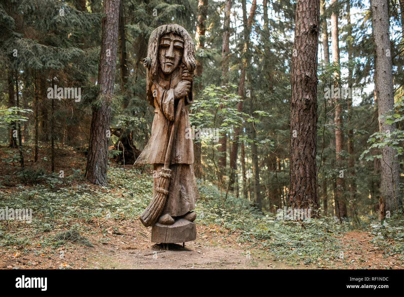 JUODKRANTE, LITHUANIA - AUGUST, 2018: Traditional Lithuanian Raganu ...