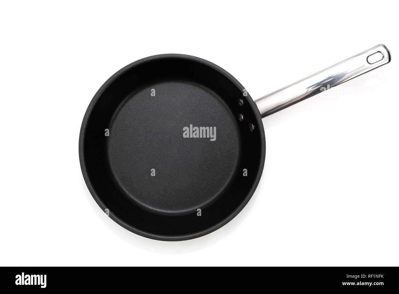 Top view of an empty pan isolated on a white background Stock Photo - Alamy