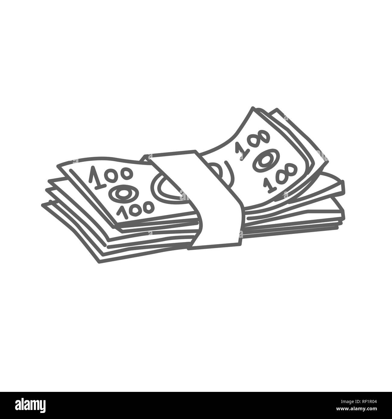 Pack of abstract currency. Doodle vector illustration Stock Vector ...