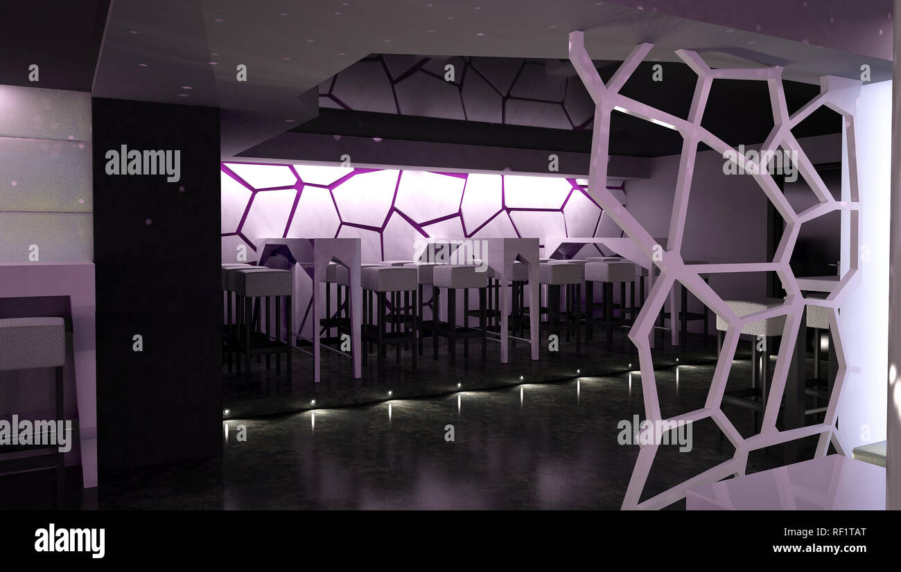 3d rendering of a bar, restaurant, pub Stock Photo - Alamy