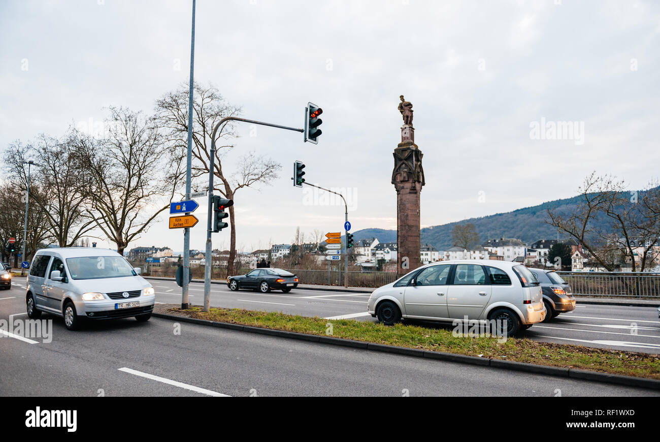 Sculpture of man with crown on his head holding hi-res stock ...