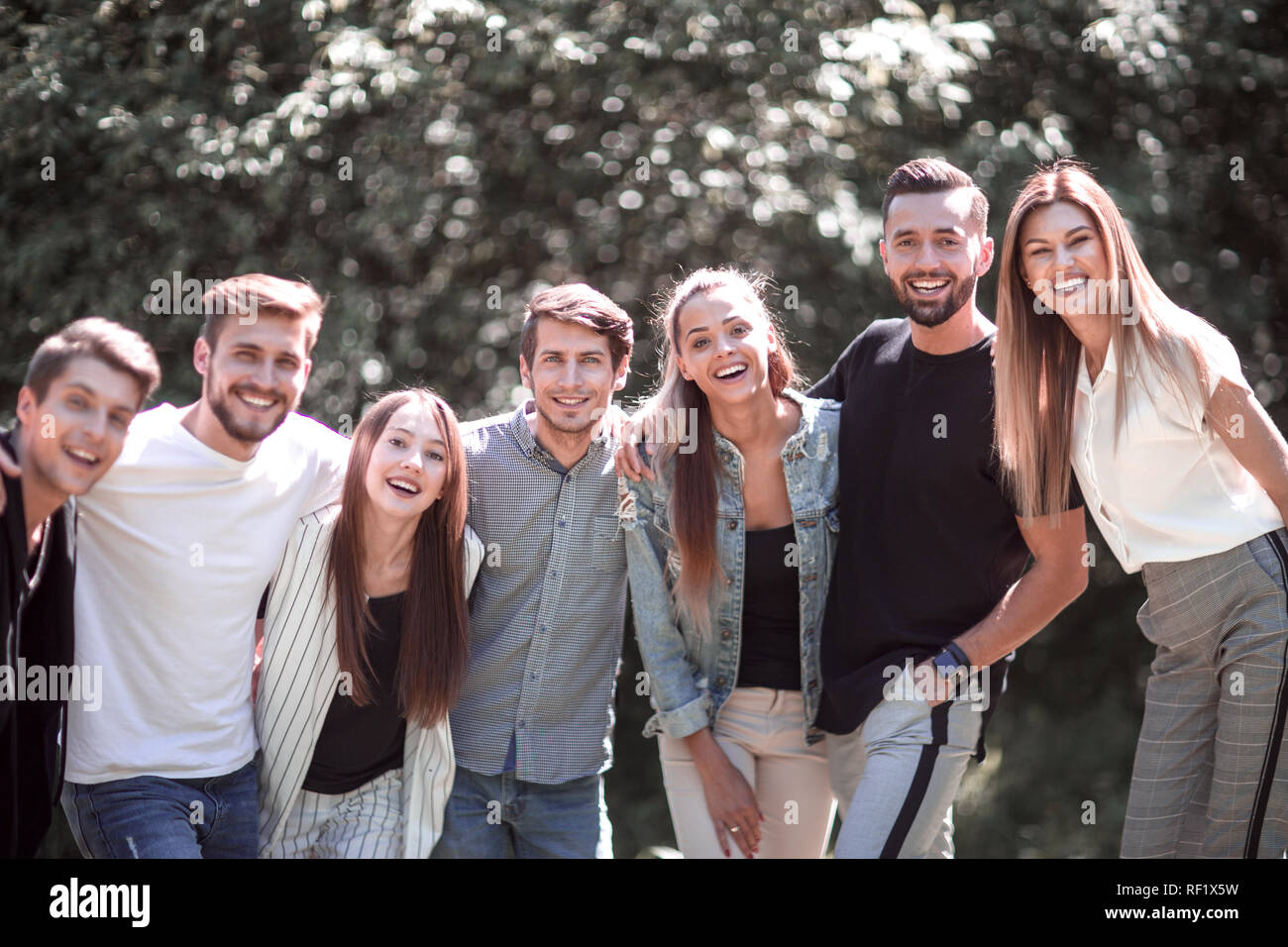 group of like-minded friends standing together Stock Photo - Alamy
