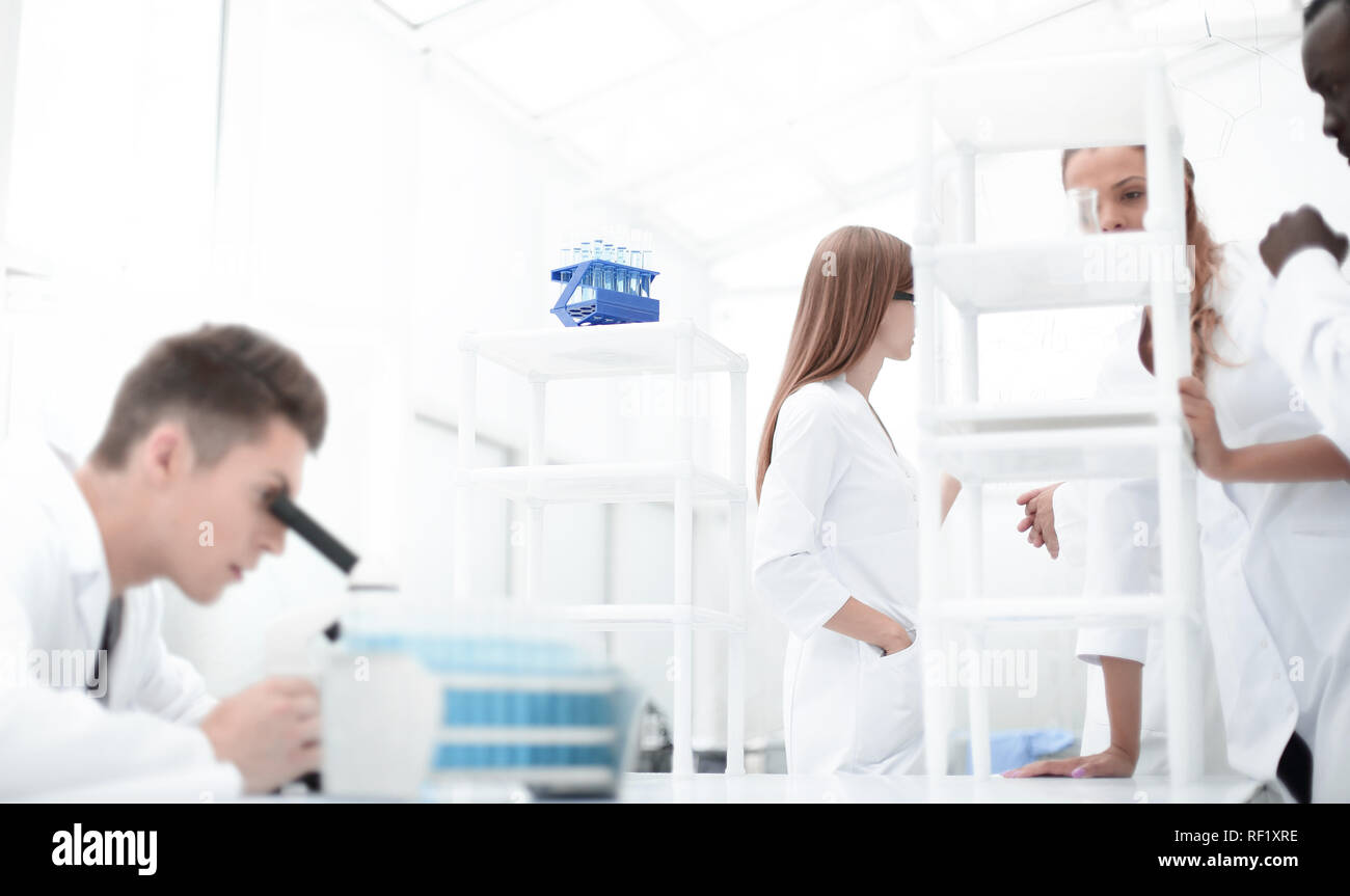In a modern laboratory, scientists conduct experiments Stock Photo - Alamy