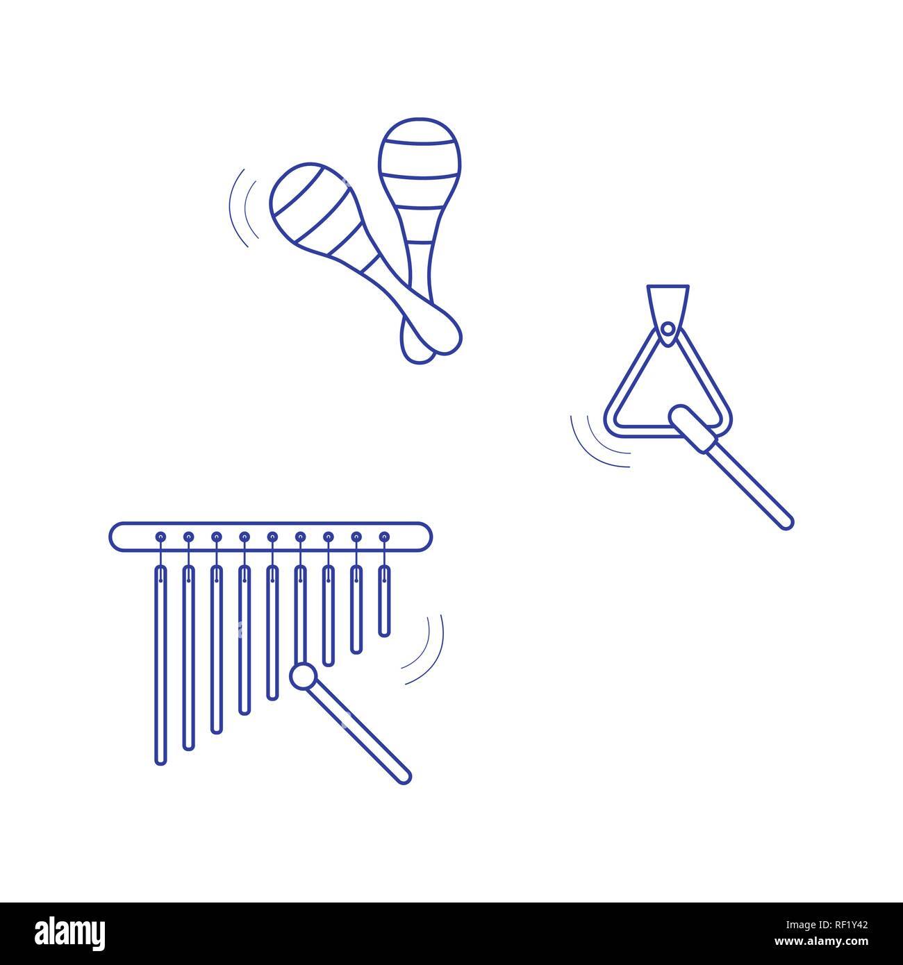 Chimes Instrument Drawing