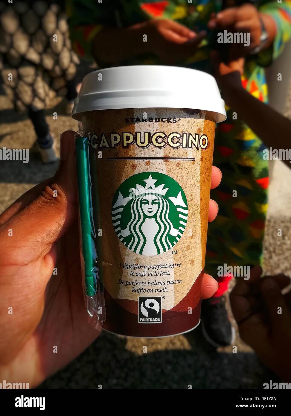 A Starbucks Coffee Cappuccino cup Stock Photo - Alamy