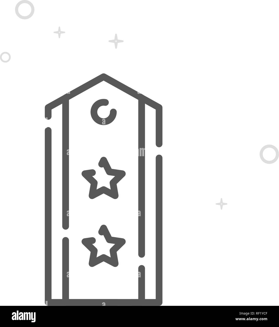 Military Epaulet Vector Line Icon. Officer, Military Rank Symbol ...