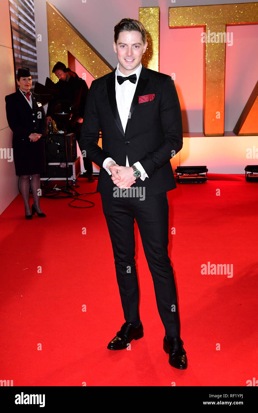 Alex George attending the National Television Awards 2019 held at the ...